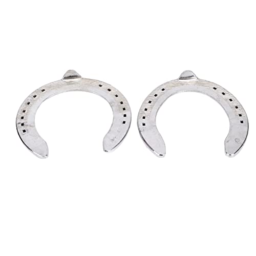 4pcs Horseshoe Kit, Aluminum Alloy Horse Shoes Light Weight Reliable Practical Horse Riding Accessory for Horse Racing Racecourse(No 4)
