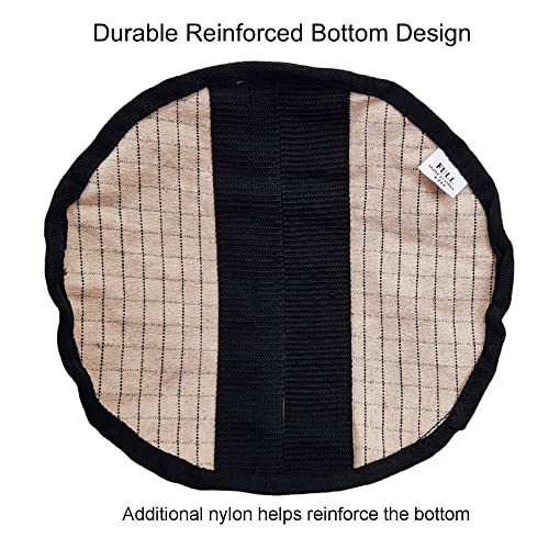 Derby Originals Ripstop 24 Oz Canvas Feed Bag with Padded Leather Crown Strap for Safety and No-Spill Flap Design