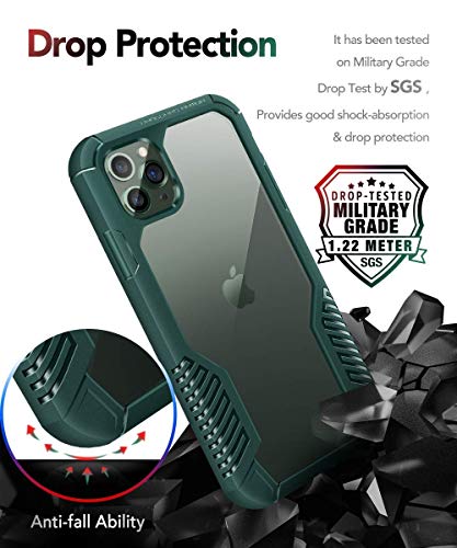 MOBOSI Vanguard Armor Cell Phone Accessory Bundle - AirPods Pro Case & iPhone 11 Pro Max Case (Midnight Green)