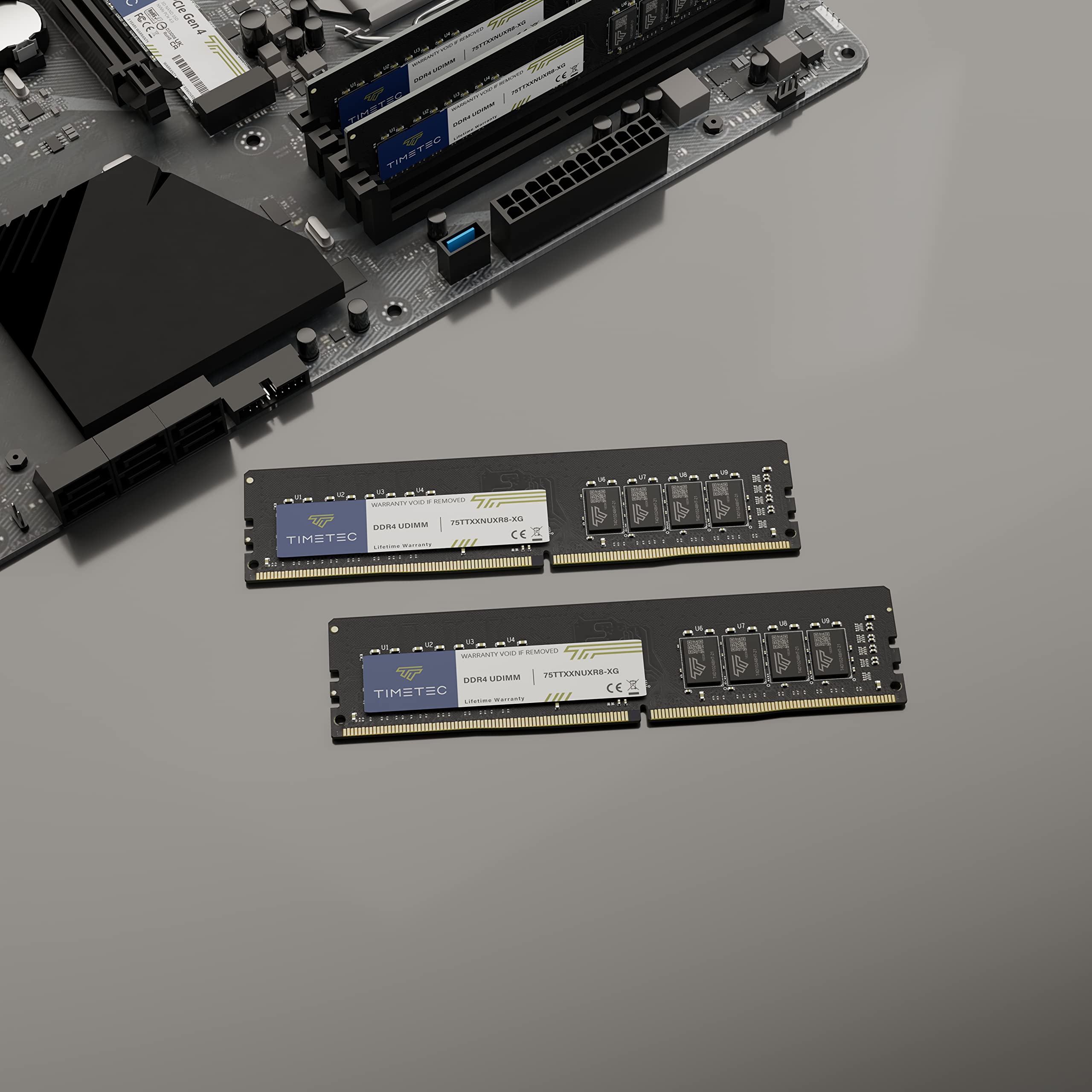 Timetec 64GB KIT(2x32GB) DDR4 2666MHz PC4-21300 Non-ECC Unbuffered 1.2V CL19 2Rx8 Dual Rank 288 Pin UDIMM Desktop PC Computer Memory RAM Module Upgrade (64GB KIT(2x32GB))