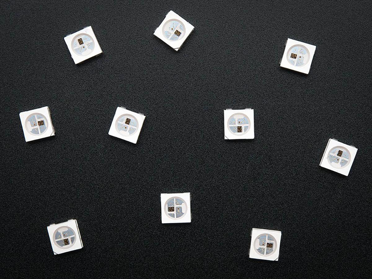 Adafruit 5050 RGB LED with Integrated Driver Chip - 10 Pack