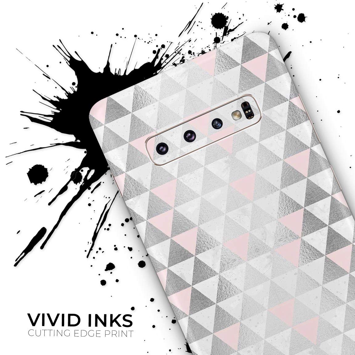 DesignSkinz Karamfila Silver & Pink Marble V13 Protective Vinyl Decal Wrap Skin Cover Compatible with The Samsung Galaxy S20 (Screen Trim & Back Glass Skin)