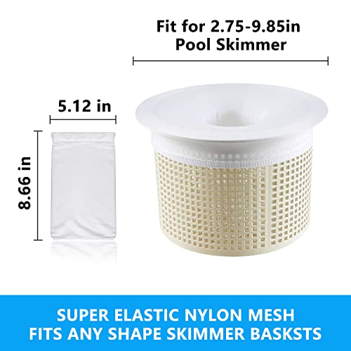 30 Pack Pool Skimmer Socks, Pool Filter Socks Net Saver for Inground and Above Ground Pools/Pool Skimmer Baskets, Mesh Screen Liner Skimmers Cleans Debris and Leaves