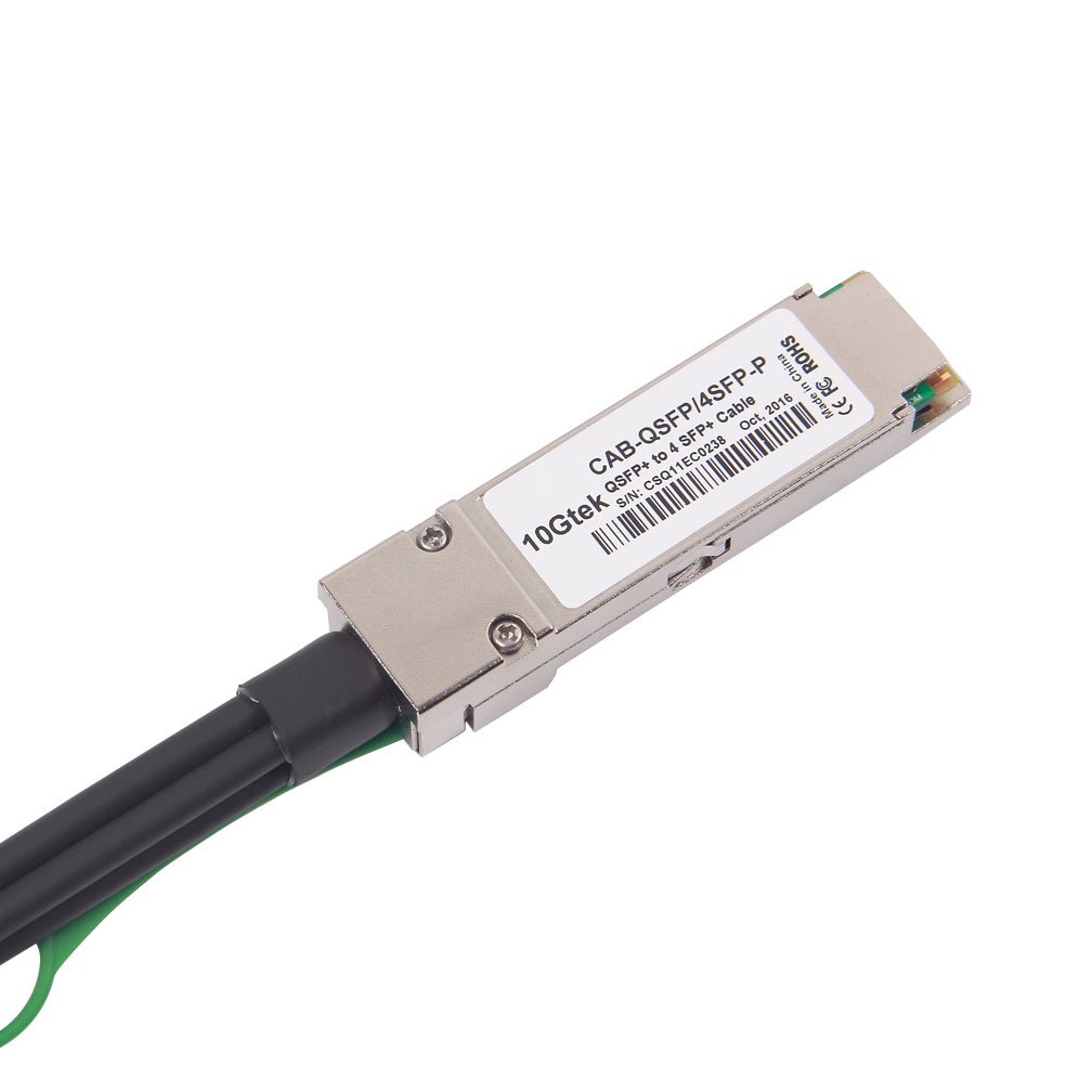40G QSFP+ to 4xSFP+ Breakout DAC - 40GBASE-CR4 Passive Direct Attach Copper Twinax QSFP to SFP Cable for Juniper QFX-QSFP-DACBO-1M Devices, 1-Meter(3.3ft)