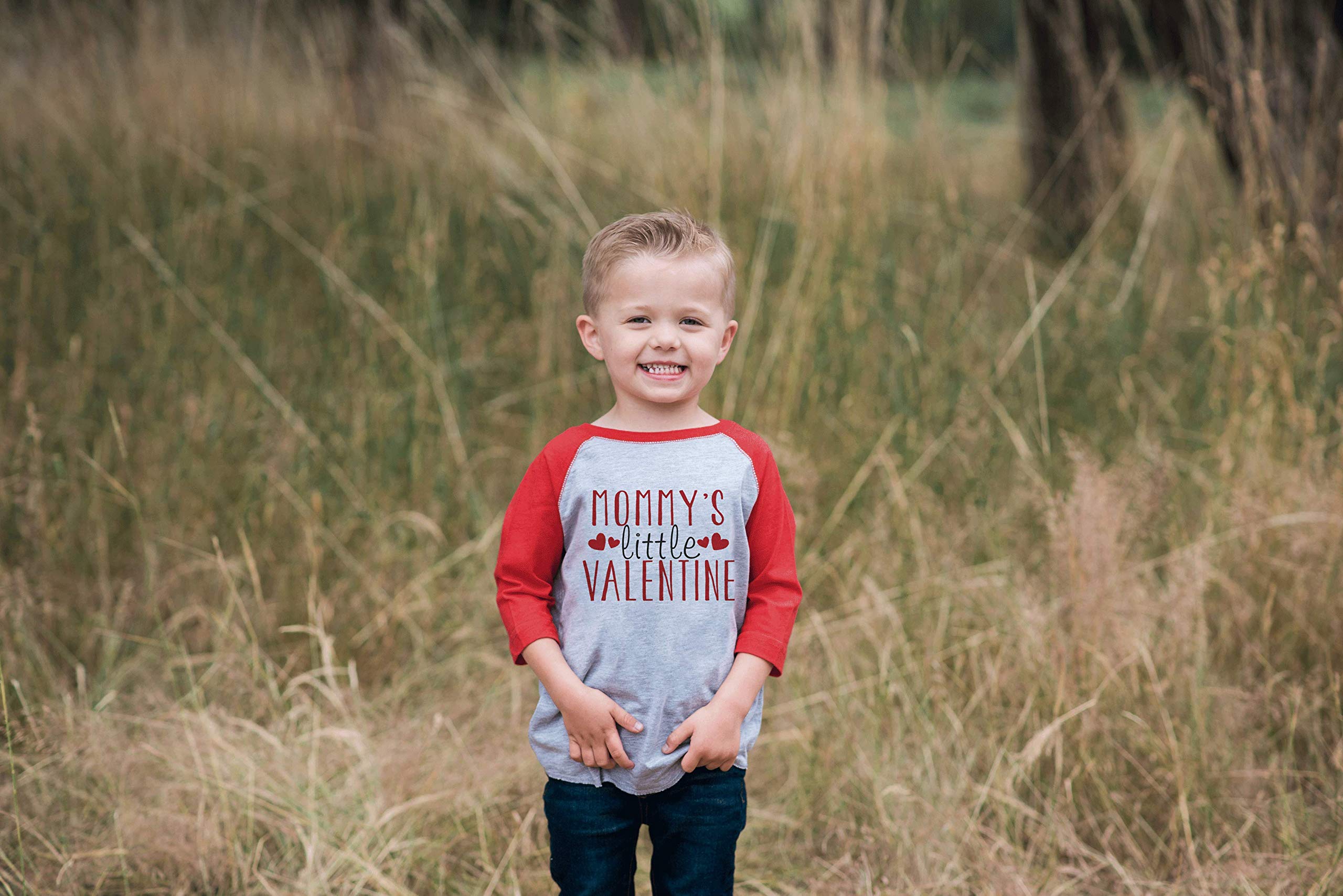 7 ate 9 Apparel Boy's Mommy's Little Valentine Baseball Shirt T-Shirt 18 Months Red