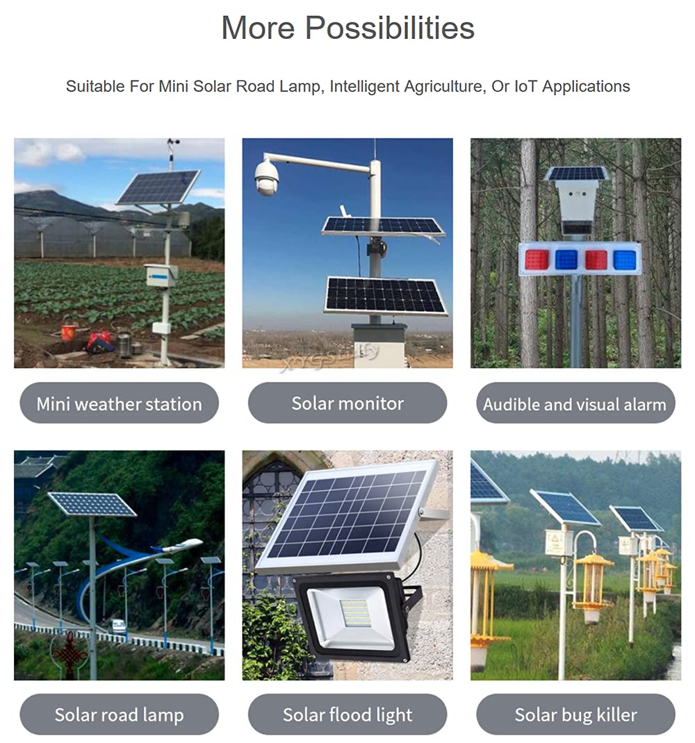 XYGStudy Solar Power Manager Embedded Rechargeable 10000mAh Li-Po Battery Supports 6V~24V Solar Panels with Multi Protection Circuits