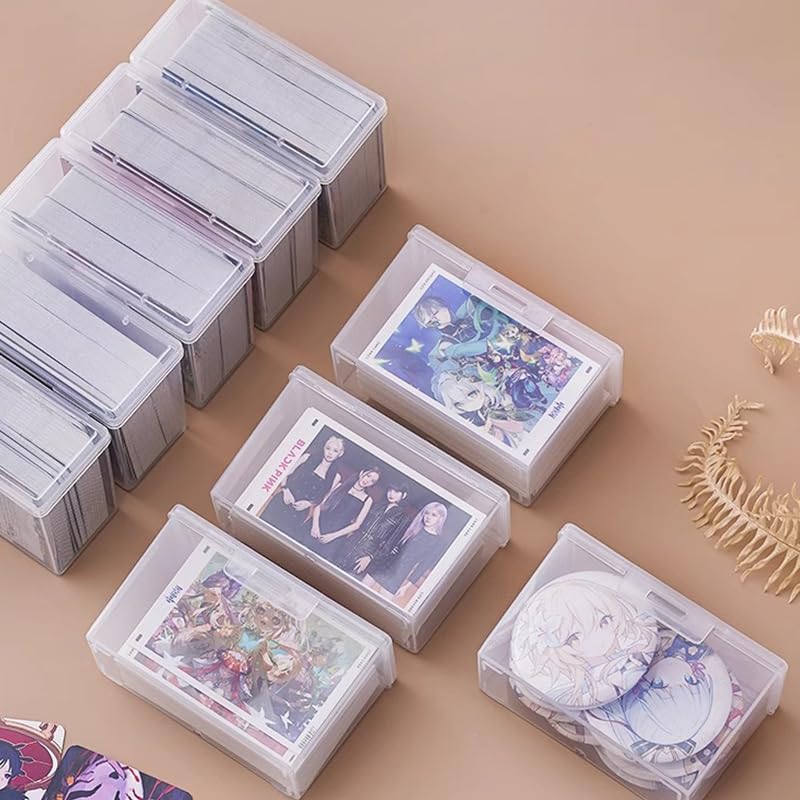 3.85 * 1.49 * 2.48 in Small Card Classification Box, INS Clear Desk Plastic Storage Container