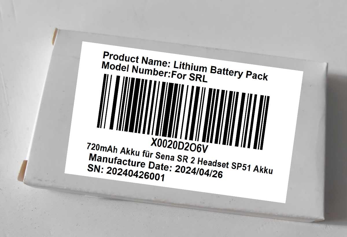 AOLIKES 850mAh Replacement Battery for Sena 20S EVO 30K Motorcycle Bluetooth Headset Helmet Intercom (20s EVO Battery_2Pack)