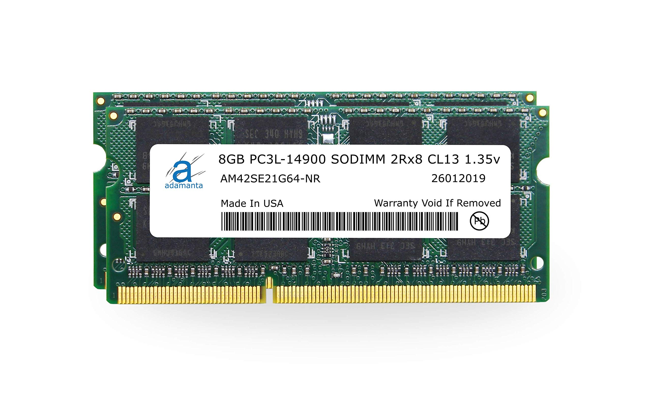 Adamanta 16GB (2x8GB) Apple Memory Upgrade Compatible with Late 2015 iMac 27" Retina 5K Display DDR3/DDR3L 1867Mhz PC3L-14900 SODIMM 2Rx8 CL13 1.35v RAM DRAM