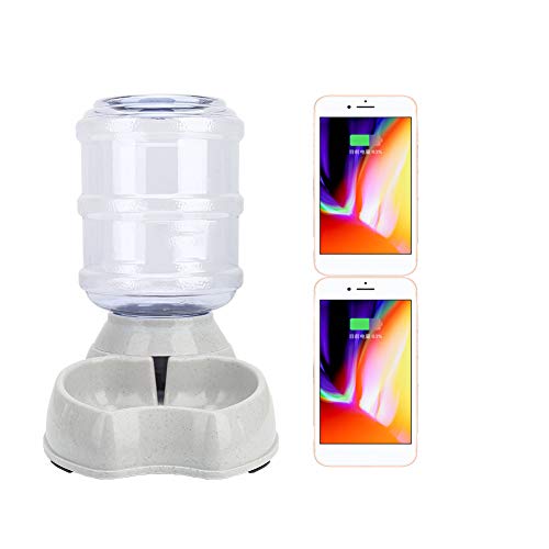 Automatic Pet Waterer,1 Gal(3.8L) Pet Water Dispenser,Replenish Pet Waterer,Dog Water Dispenser Station,Automatic Gravity Water Drinking Fountain Bottle Bowl Dish Stand by Meleg Otthon