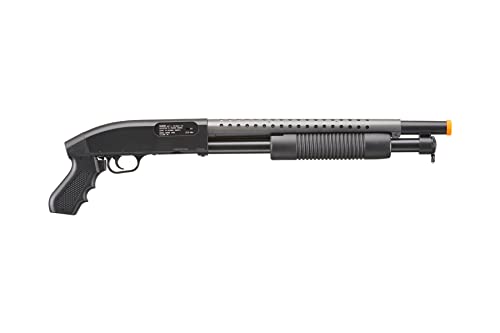 Airsoft Shotgun Metal Barrel Single Shot Pump Action 300 FPS (Airsoft Gun) with Airsoft Tactical Pistol Grip