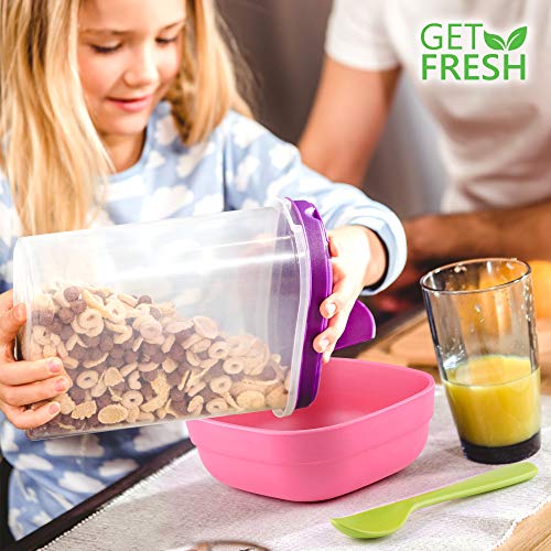 Bamboo Kids Bowls, 4 Pack Set, Stackable Bamboo Dinnerware for Kids, Bamboo Fiber Kids Bowls Set, Dishwasher Safe and Stackable
