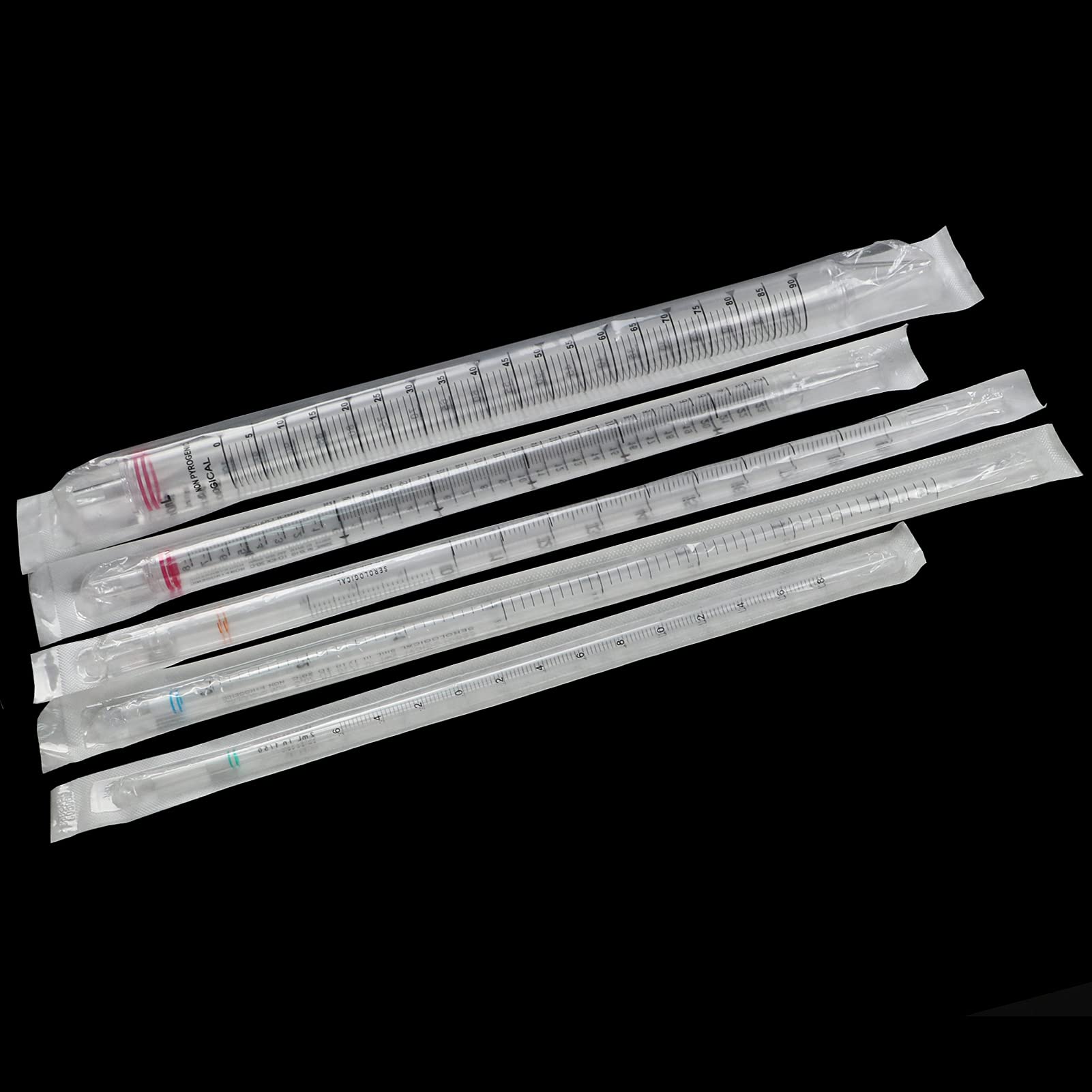Adamas-Beta Serological Pipette,5mL Capacity,Standard Tip,Blue Striped,Individually Wrapped(Case of 50)