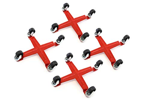 4 Steel Heavy Duty 5 Gallon Drum Bucket Dolly Dollies Steel Frame Easy Push Roll Swivel Casters