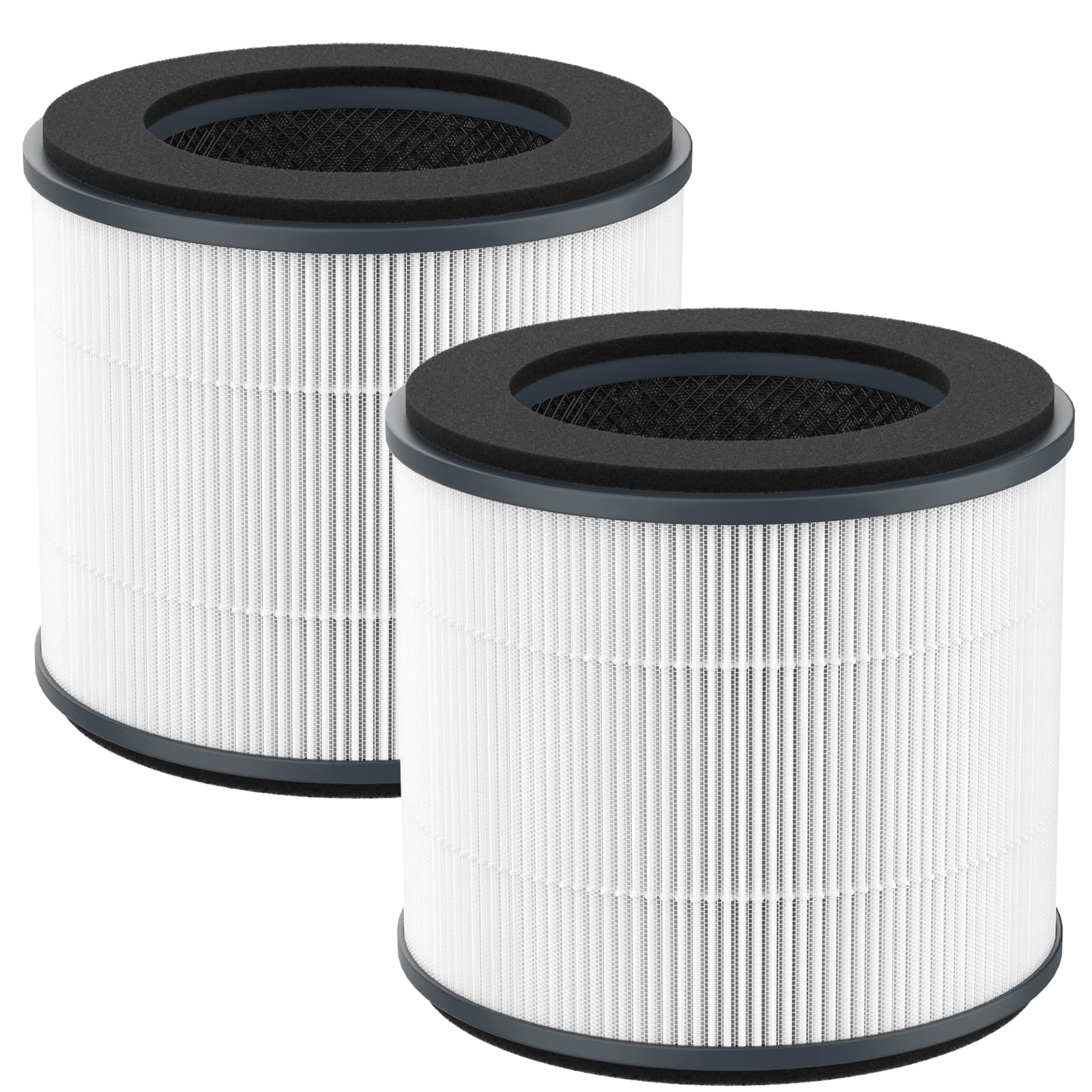 AP-T10FL Replacement Filter for Homedics AP-T10-BK and AP-T10-WT Air Puri fier, 360-Degree AP-T10 True HEPA Filter Replacement, 3 Pack