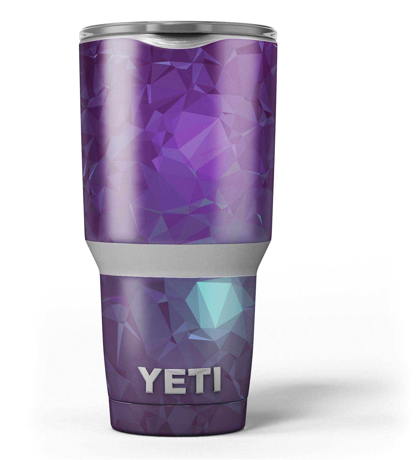 Design Skinz Purple Geometric V11 - Skin Decal Vinyl Wrap Kit Compatible with The Yeti Rambler Cooler Tumbler Cups