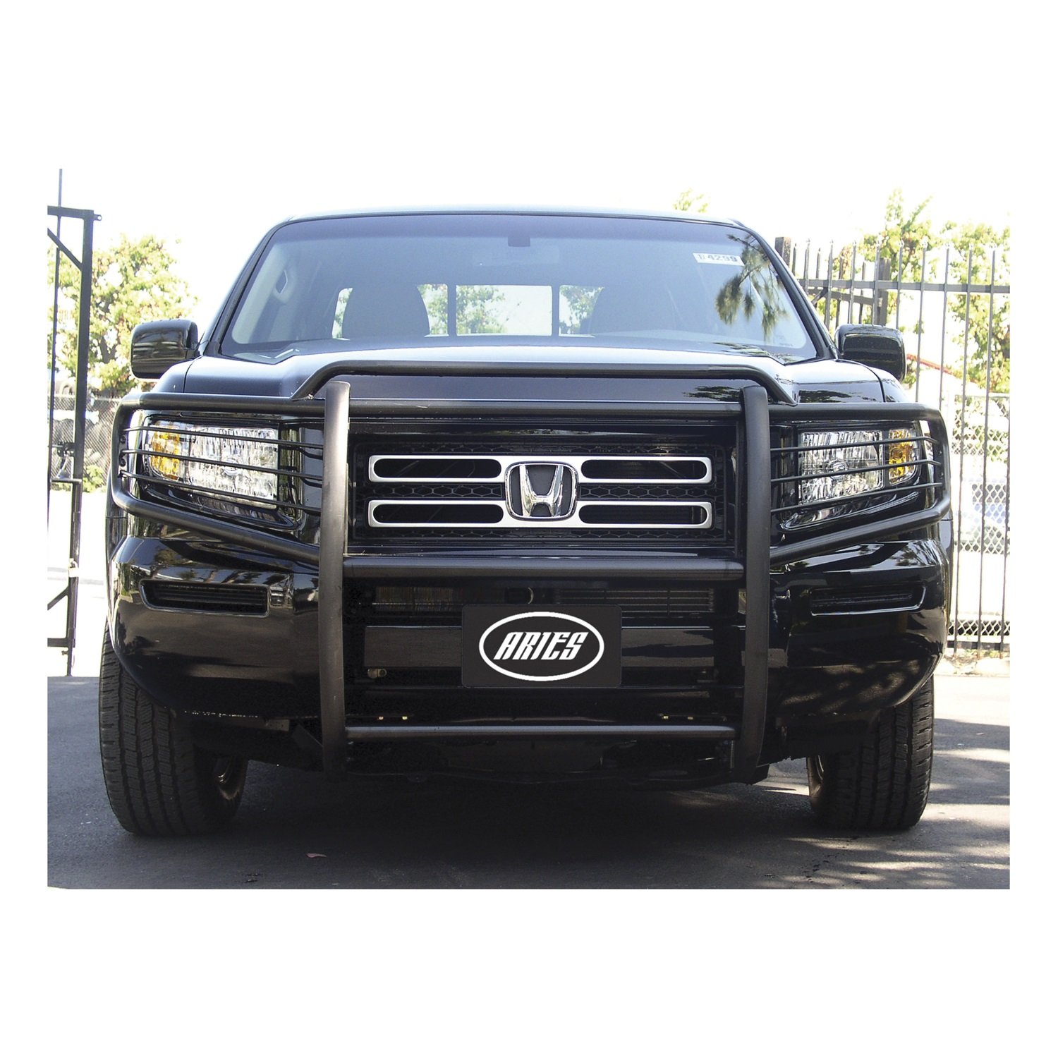 ARIES 6055 1-1/2-Inch Black Steel Grille Guard, No-Drill, Select Honda Ridgeline
