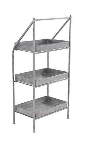 Deco 79 Plantstand, 11" W x 39" H, Gray