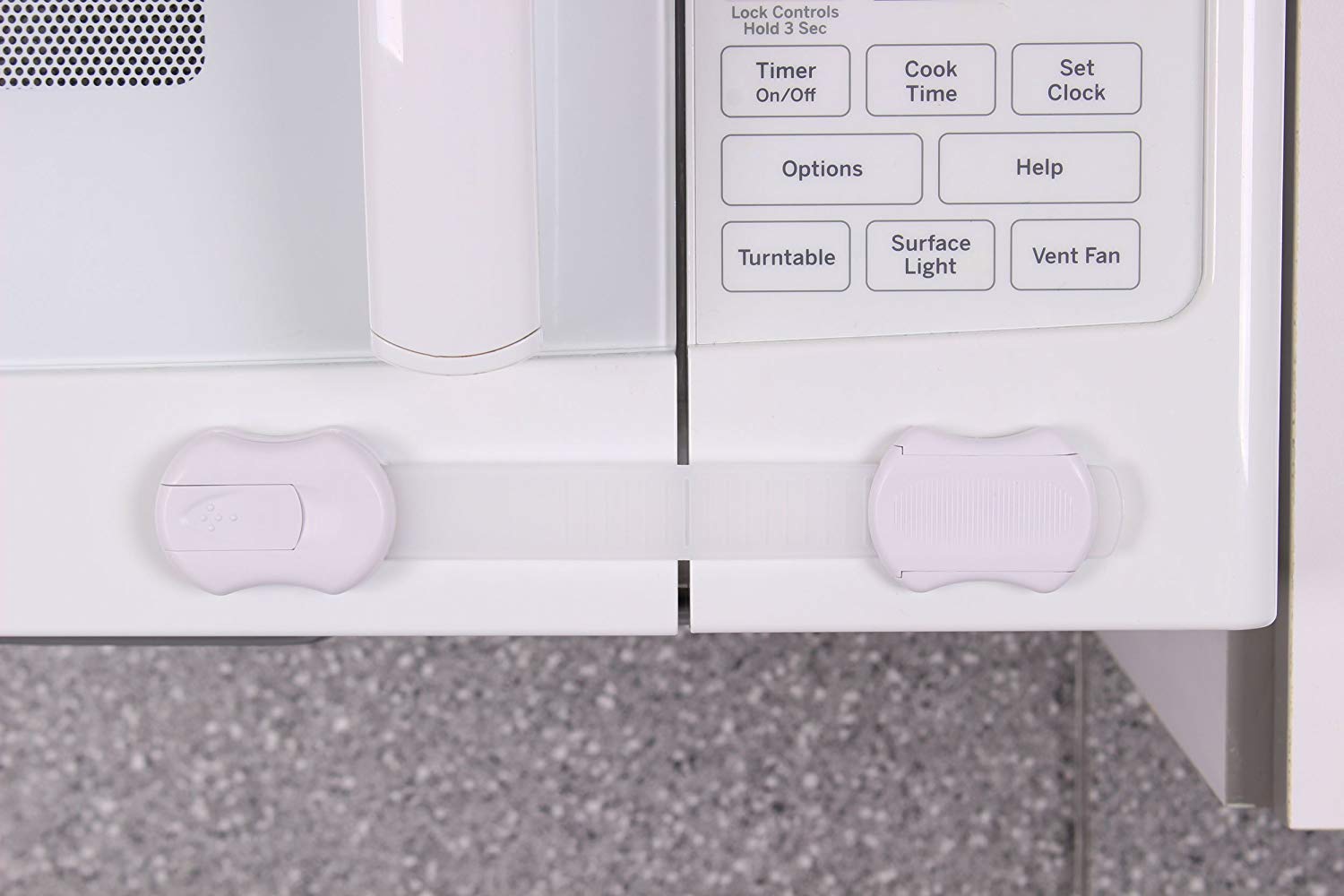 Baby Ziz Adjustable Strap Child Safety Refrigerator Lock, Cabinet Locks | 6 Pack with 2 EXTRA 3M Adhesive | White