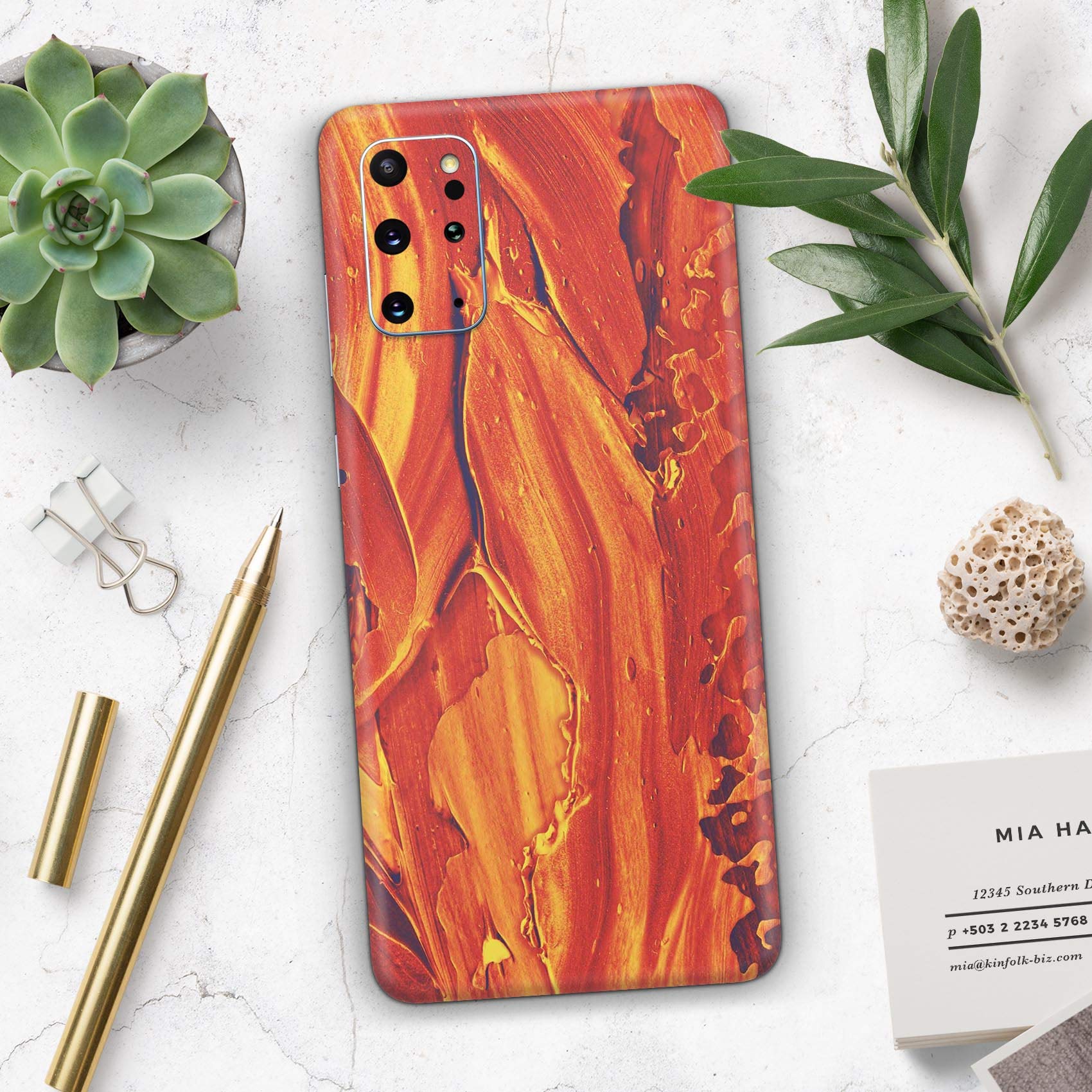 DesignSkinz Liquid Abstract Paint Remix V75 Protective Vinyl Decal Wrap Skin Cover Compatible with The Samsung Galaxy S20 (Screen Trim & Back Glass Skin)