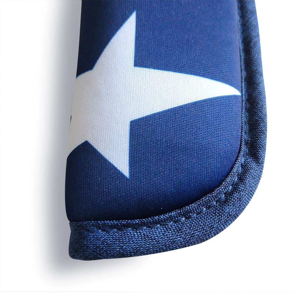 2 Piece Baby Stroller Strap Covers Universal Reversible Car Seat Soft Seat Belt Cushion Pad for Newborns Infants Kids (Blue)