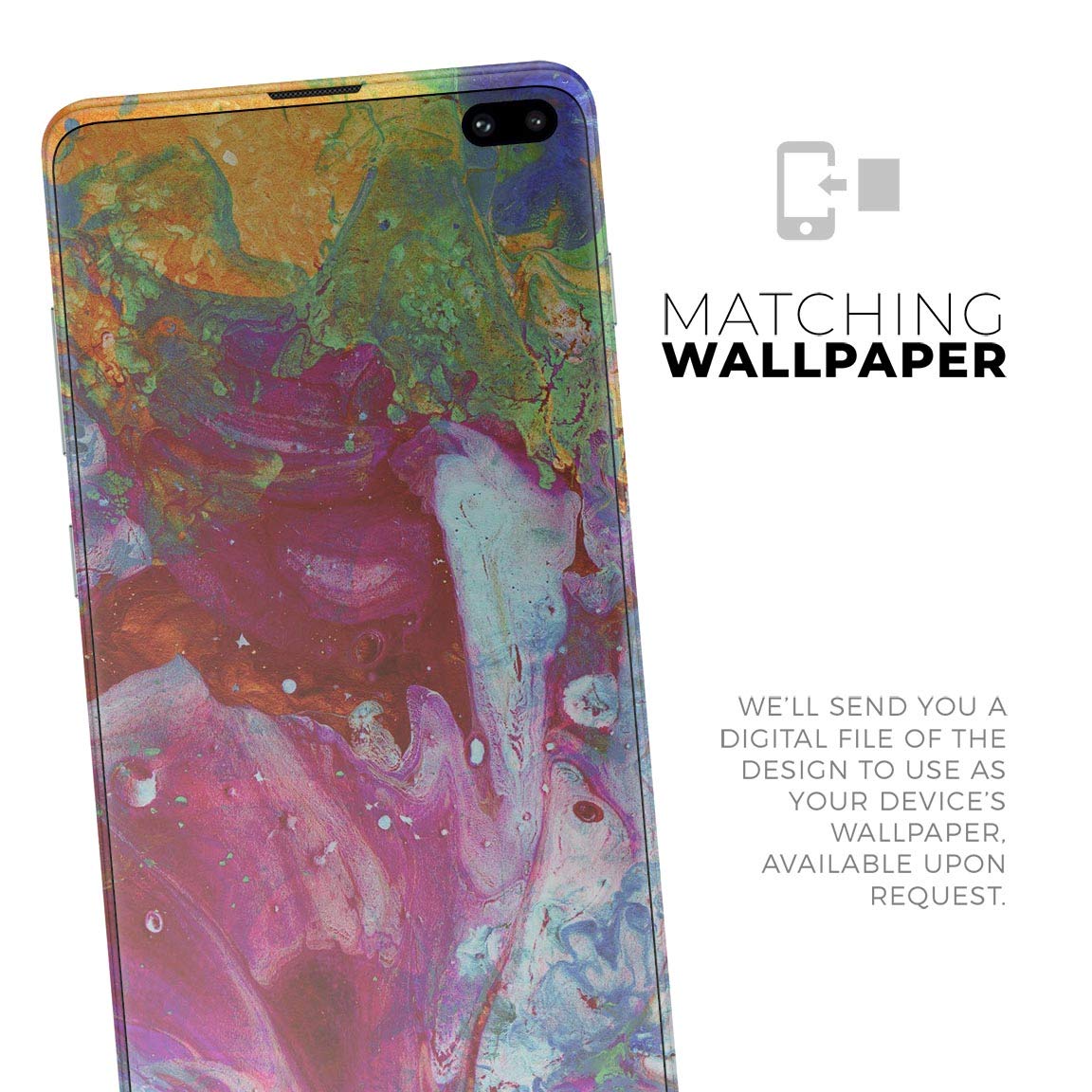 DesignSkinz Liquid Abstract Paint Remix V46 Protective Vinyl Decal Wrap Skin Cover Compatible with The Samsung Galaxy S20 (Screen Trim & Back Glass Skin)