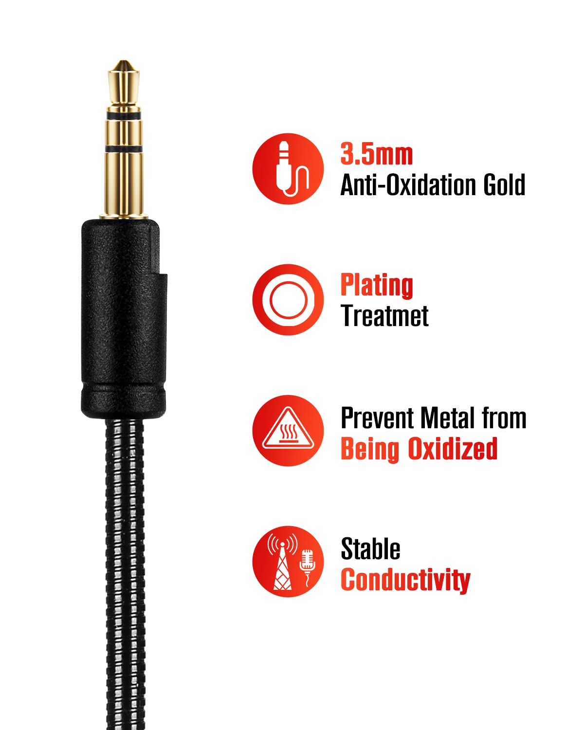 AKKE Replacement Game Mic Compatible for Razer Electra V2 3.5mm Jack Detachable Microphone Boom Noise Cancelling Compatible for Razer Electra V2 Gaming Headsets