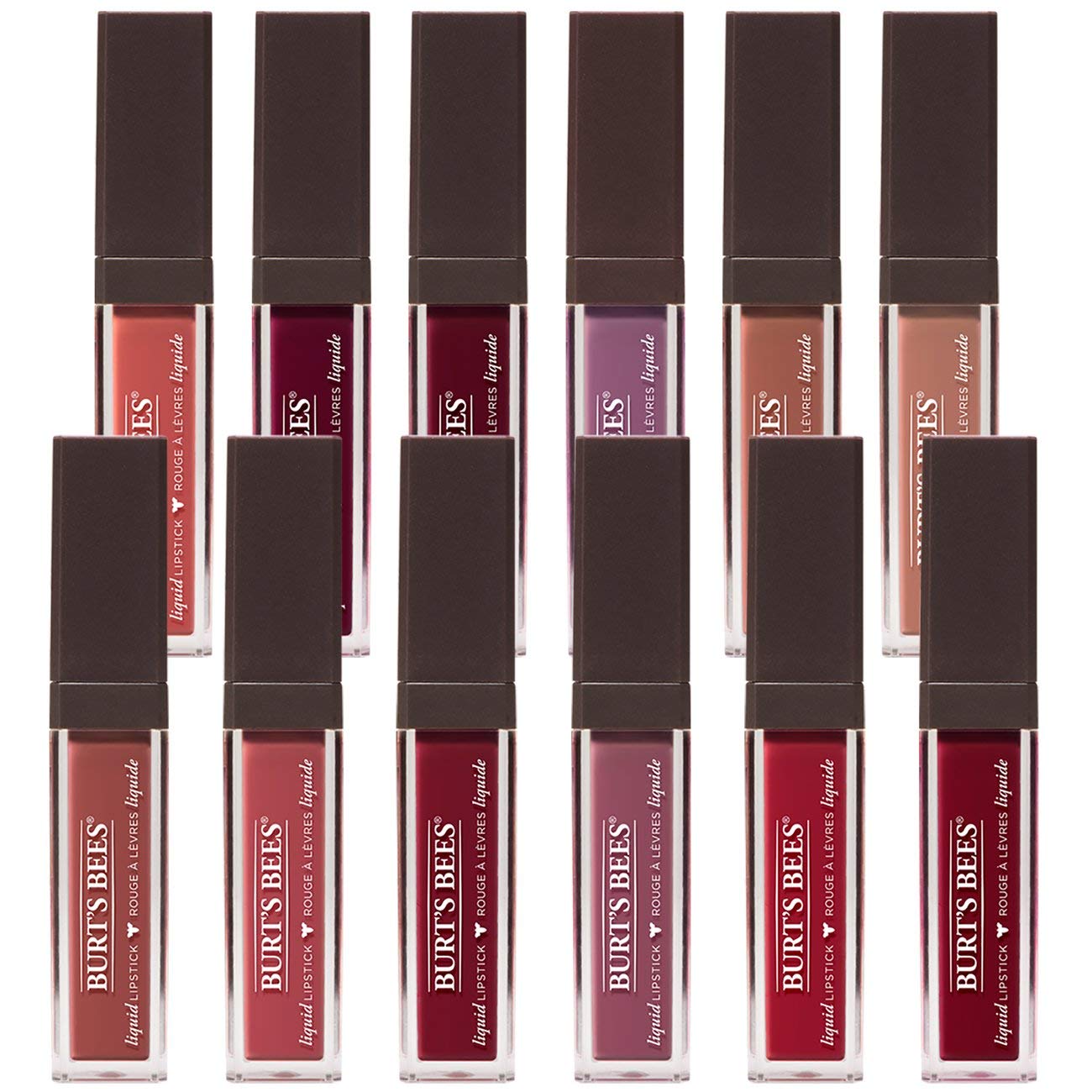 Burt's Bees 100% Natural Glossy Liquid Lipstick, Garnet Glacier, 1 Tube