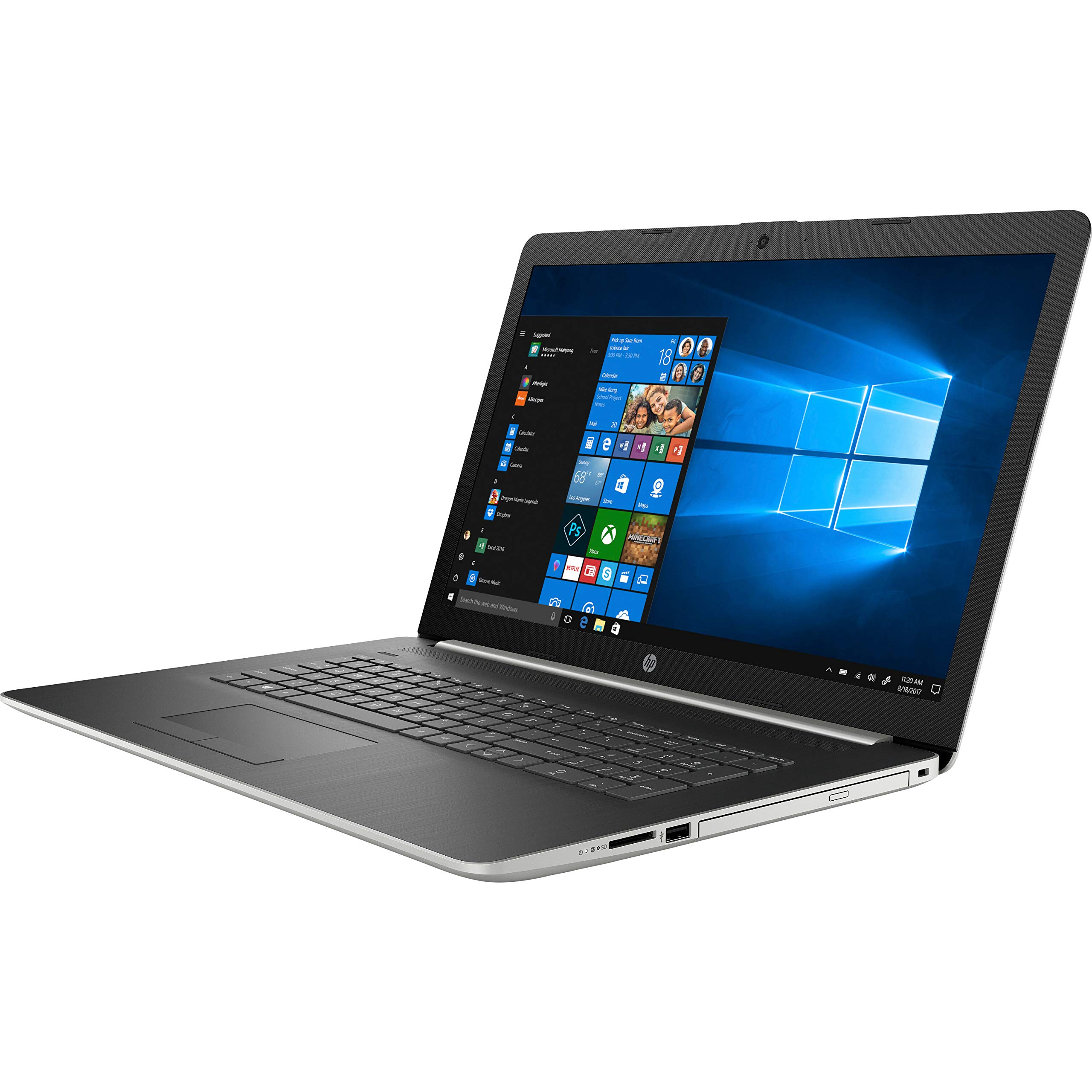 HP 470 G7 17.3" Notebook - 1920 x 1080 - Core i7 i7-10510U - 8 GB RAM - 256 GB SSD - Ash Silver - Windows 10 Pro 64-bit - AMD Radeon 530 Graphics with 2 GB, Intel UHD Graphics 620 - in-Plane Swit