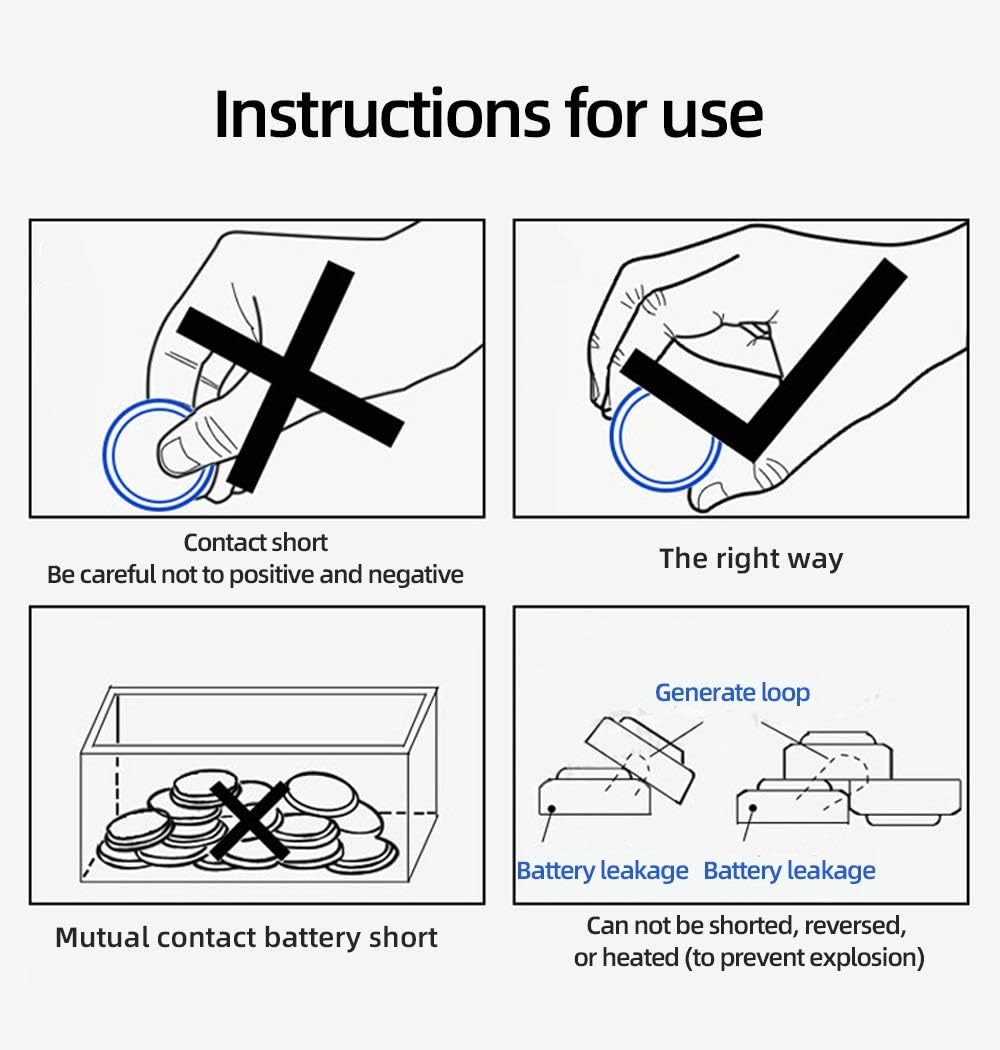 Cotchear CR2032 Lithium Batteries, 5Pack 2032 Battery 3V Lithium Battery BR2032 DL2032 ECR2032 CR 2032 for Car Remote Controls,Watch,Toys