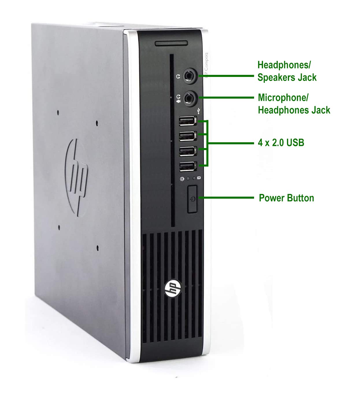 HP 8300 USFF Computer Desktop PC, Intel Core i5 3.2GHz Processor, 8GB Ram, 120GB Solid Drive, WiFi | Bluetooth, 1080p Webcam, Wireless Keyboard & Mouse, 20 Inch Monitor, Windows 10 (Renewed)