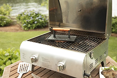 Cuisinart CGPR-223 XL Cast Iron Griddle Press & CGPR-221 Cast Iron Grill Press (Wood Handle), Weighs 2.1-pounds