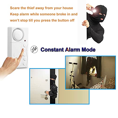 Fridge Door Alarm with Delay Upgrade 3/15/30/60 Seconds Security Window/Door Alarm for Home Safety Loud 108dB Freeze Door Open Chime Refrigerator Alert (1 Set)