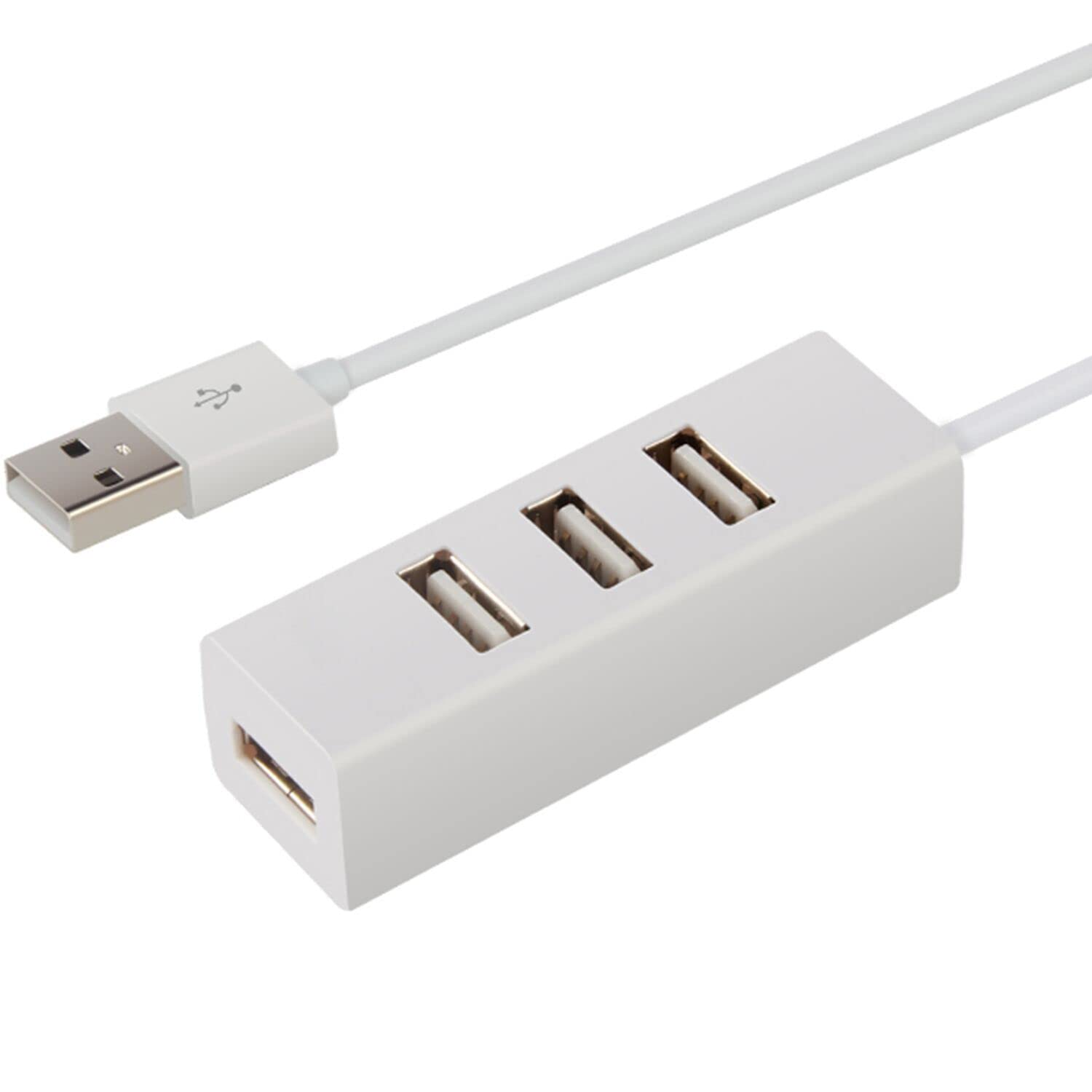 Apoi 4-Port USB 2.0 Hub with for iMac, MacBook, MacBook Pro, MacBook Air, Mac Mini, Chromebook, Surface Pro, Surface Book, PC- White