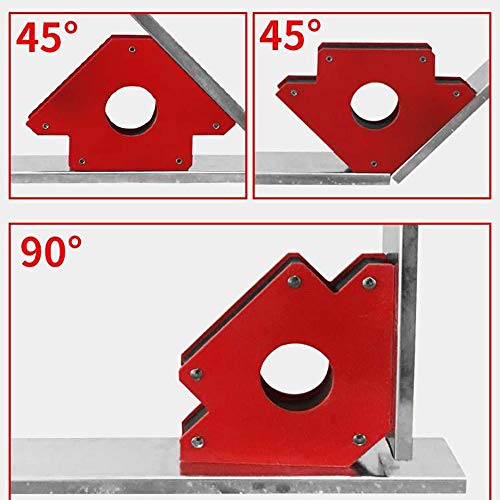 4.7" Welding Magnetic Holder and Positioner, 25lbs Strong Hold, 2 Pack Welding Magnet in Welding Soldering, 45/90/135 Degrees Corner Magnet, Metal Working Tools and Equipment