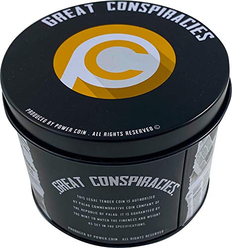2019 DE Great Conspiracies PowerCoin Flat Earth 2 Oz Silver Coin 10$ Palau 2019 Proof