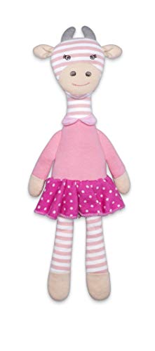 Apple Park Organic Farm Buddies - Georgia Giraffe Plush Baby Toy for Newborns, Infants, Toddlers - Hypoallergenic, 100% Organic Cotton