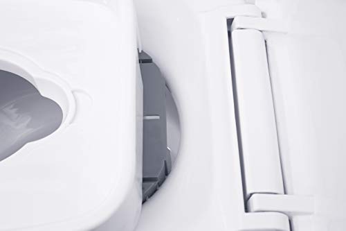 Delta Children PerfectSize Potty - Made with Eco-Friendly Recycled Ocean Material, White/Grey