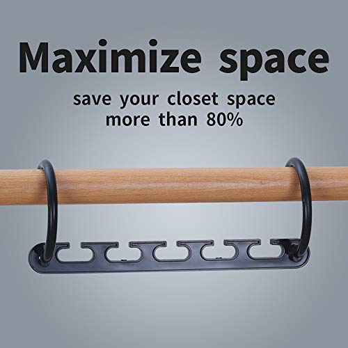 Multifunctional Magic Plastic Hanger Non-Slip Drying Rack to Save Space Household Wardrobe Storage Artifact Hanger Pack of 6
