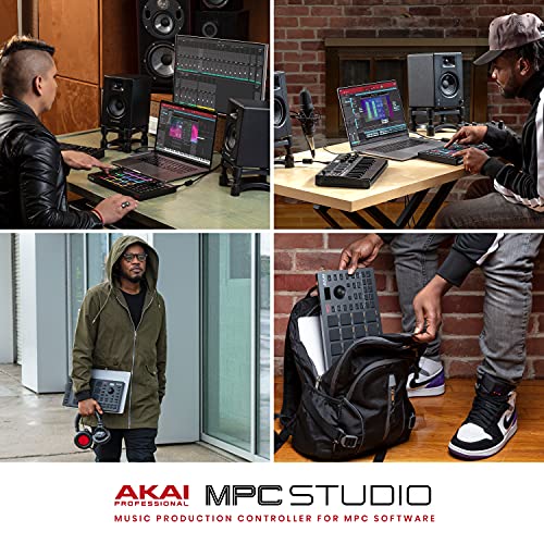 Akai Professional MPC Studio MIDI Controller Beat Maker with 16 Velocity Sensitive RGB Pads, Full MPC 2 Software, assignable Touch Strip & LCD Display