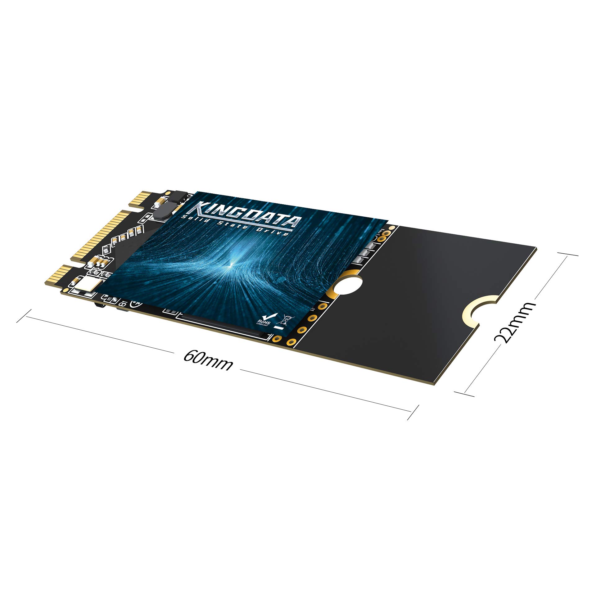 Kingdata SSD M.2 2260 128GB Internal Solid State Drive High-Performance Hard Drive for Desktop Laptop SATA III 6Gb/s (128GB, M.2 2260)