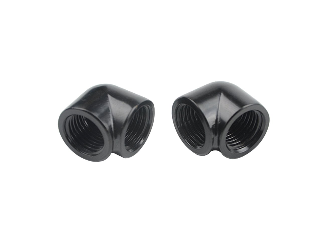 BXQINLENX 20 PCS Silver Chrome G1/4" Plug Fittings for Computer Water Cooling System (Black)