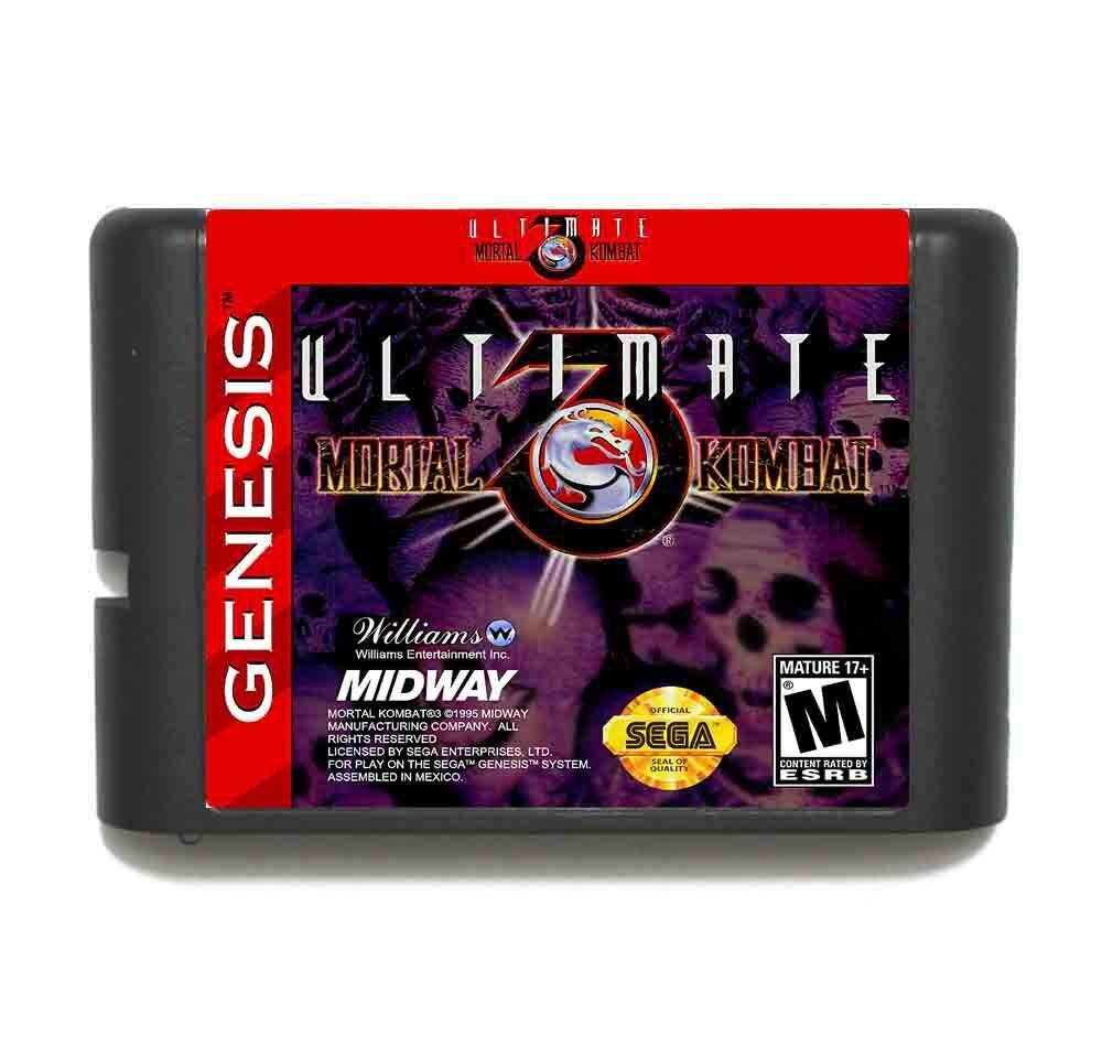 Aditi Ultimate Mortal Kombat 3 NTSC-USA 16 Bit MD Game Card for Mega Sega Drive for Genesis