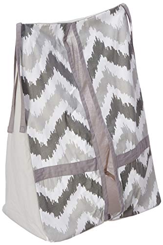 Bacati - Grey Ikat Zigzag Diaper Stacker