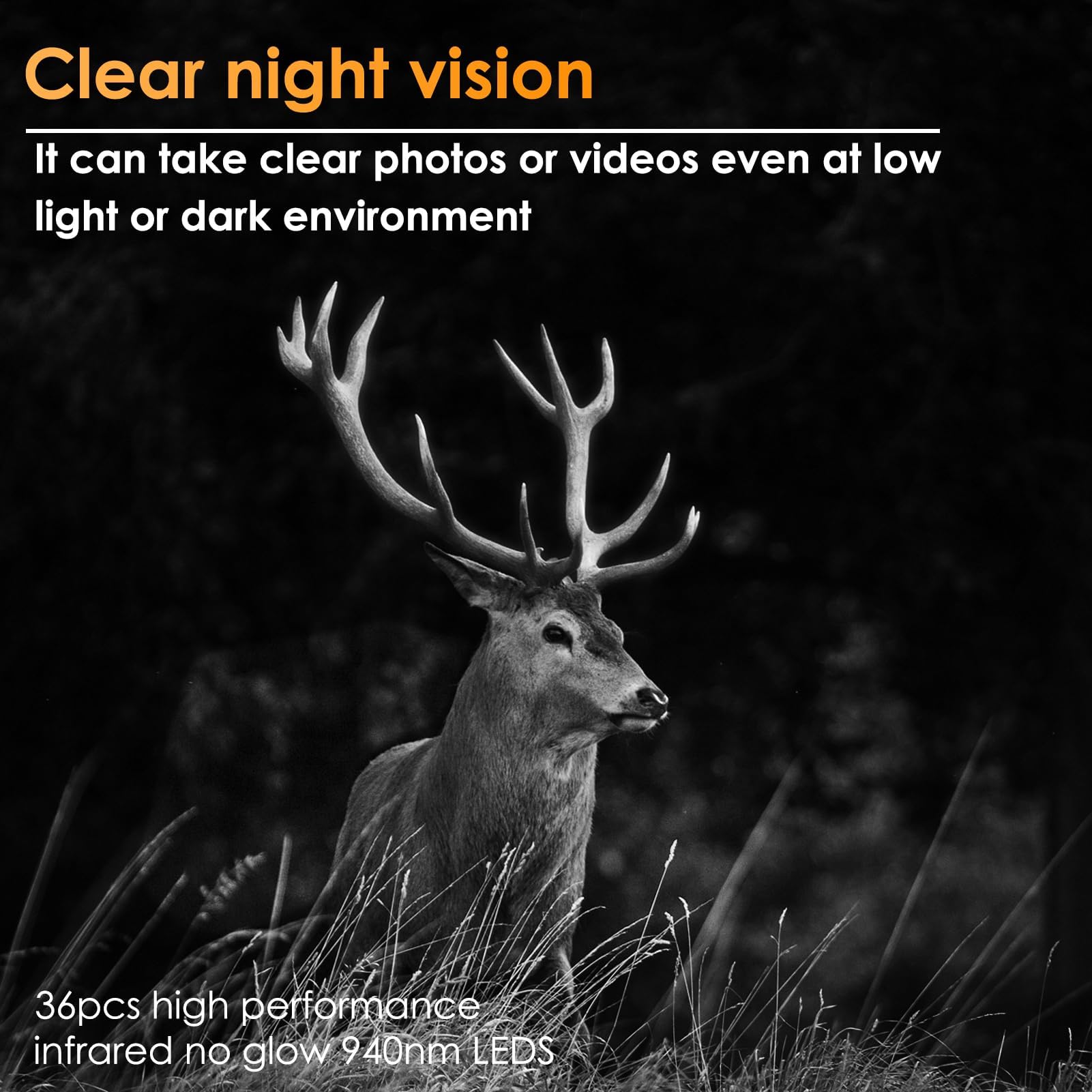 2-Pack 48MP 1296P Trail Cameras Night Vision No Glow H.264 Video Motion Activated 0.1S Trigger Time Waterproof for Outdoor Wildlife Hunting and Home Security Surveillance