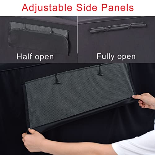 QXSMAHP Pack N Play Blackout Cover Crib Blackout Cover Stretchy Breathable Pack N Play Cover for Baby Provide More Cozy Dark Sleep Space (Black)