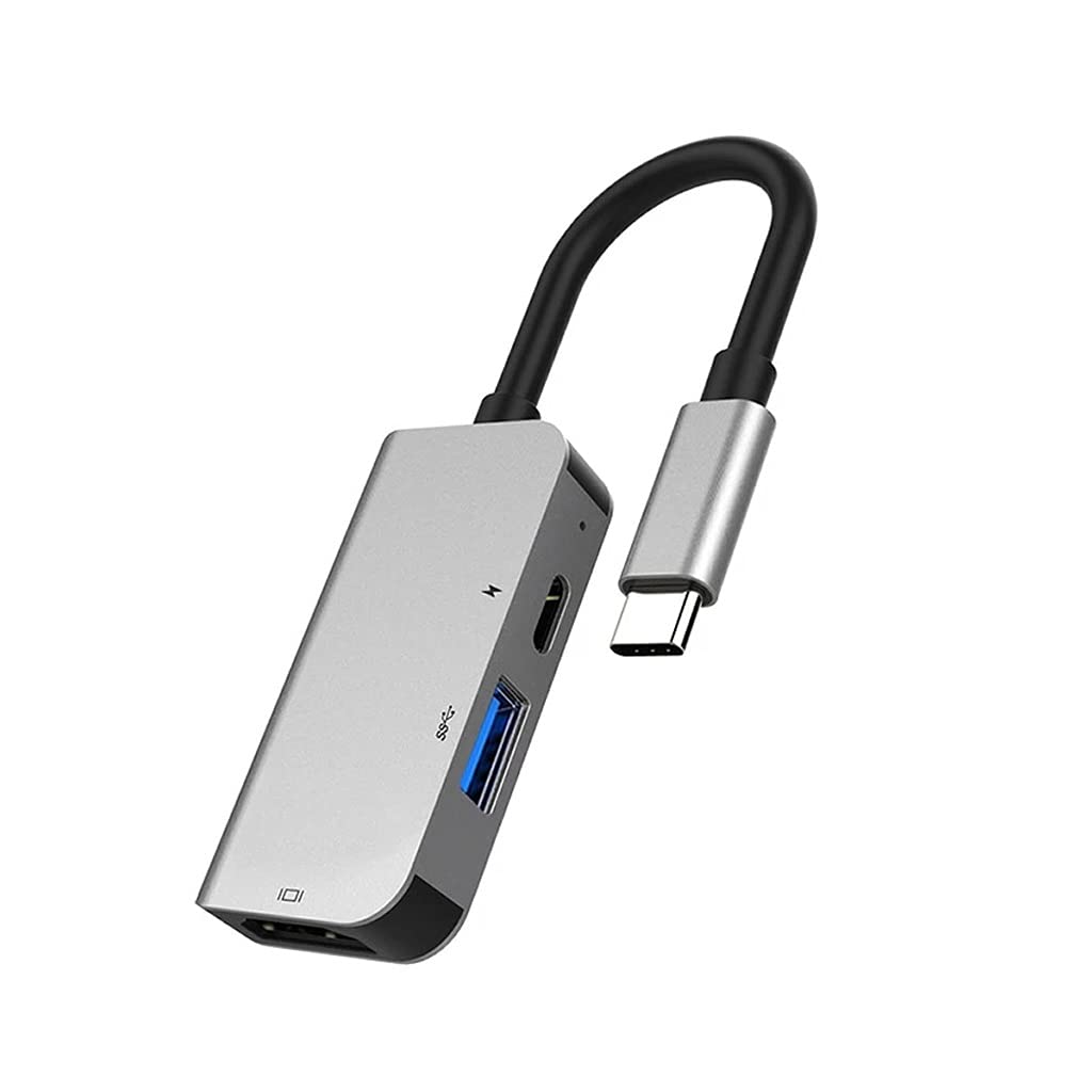 SHYPT USB Type C 3.1 to HDMI-Compatible USB 3.0 Dock Hub 3 in 1 USB C Adapter 4K Video PD Charge Converter