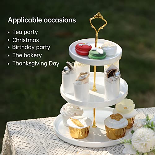 8 Pack Cake Stands Set White Ceramic Cupcake Holder Dessert Display Plate Decor Serving Platter for Party Wedding Birthday Baby Shower Celebration Home…