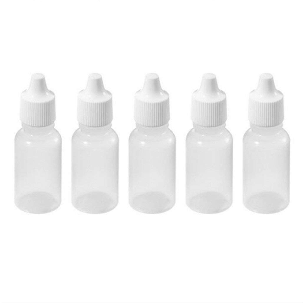 5Pcs White Plastic Empty Squeezable Eye Liquid Dropper Bottles 10 ml Superior Quality and Creative Fashion Book