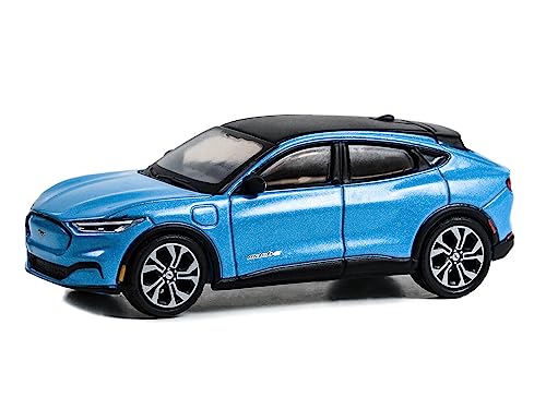 2022 Mach-E Grabber Blue Metallic with Black Top Showroom Floor Series 3 1/64 Diecast Model Car by Greenlight 68030A